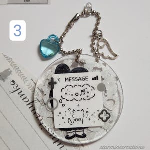 Cyber Deco Acrylic Keychains ~ Phone Strap Charm Cute Girly Kawaii Pink ...