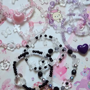 Sweet Wishes 3 Bracelet Set Beaded Bracelets Stack Butterfly Cross ...