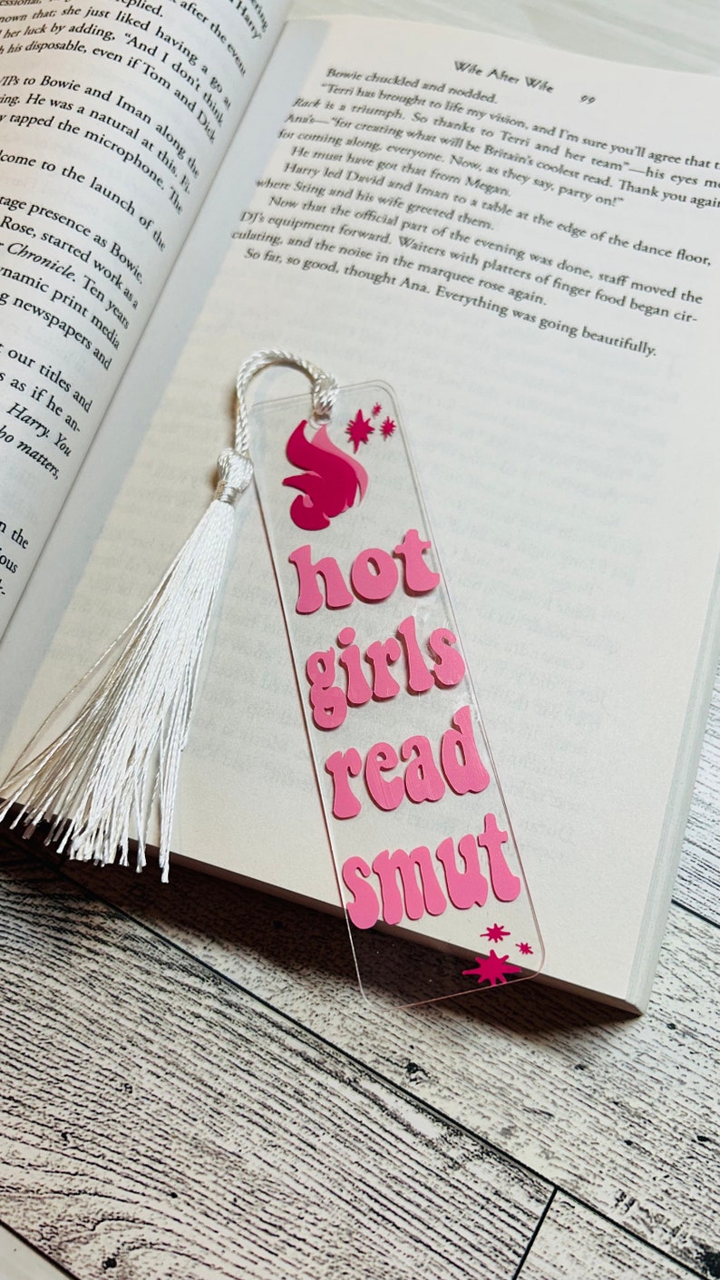 Hot Girls Read Smut Bookmark for Spicy Book Lovers, Acrylic Bookmarks ...