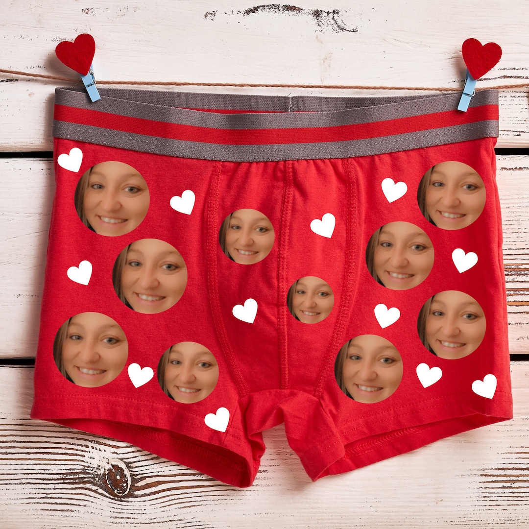 Personalized Face Valentines Day Boxers for Him, Valentines Day Gifts ...
