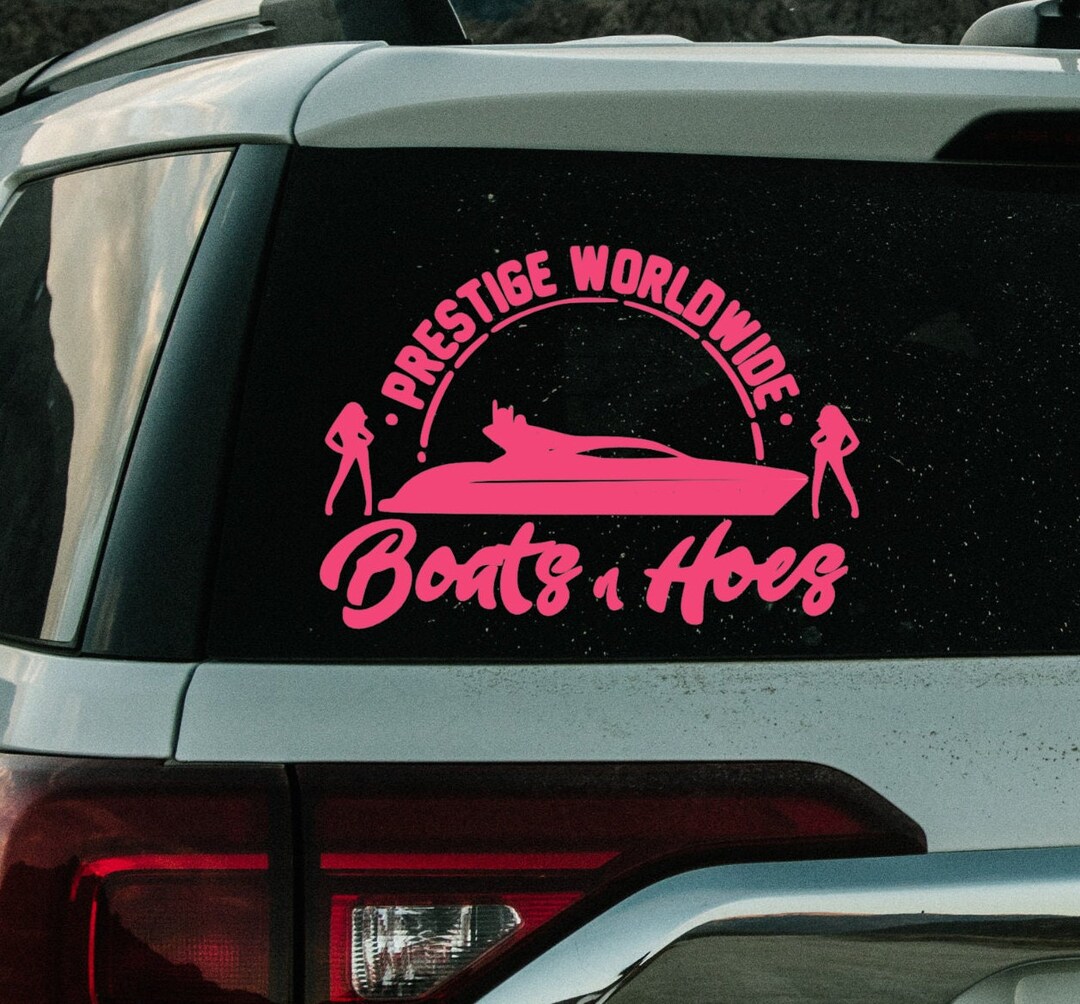 Prestige Worldwide Boats N Hoes Auto Decal, Funny Car Decals ...