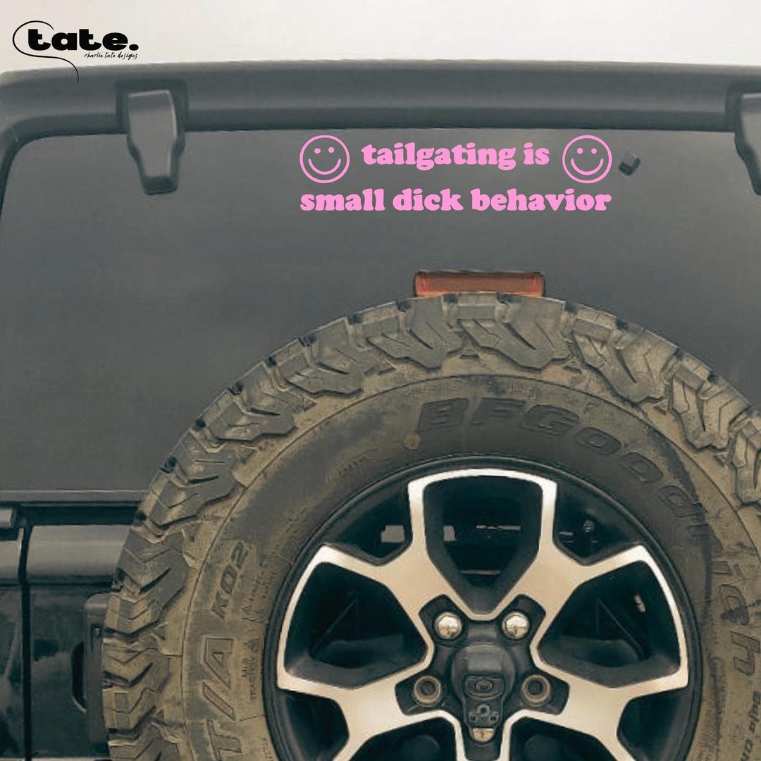 Funny Tailgating Bumper Sticker, Vinyl Car Decal - Etsy