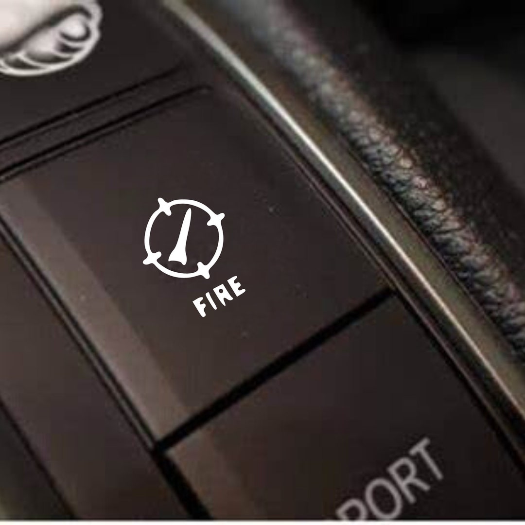 Missile Launcher Blank Button Decal for Car | Blank Button Car Sticker ...