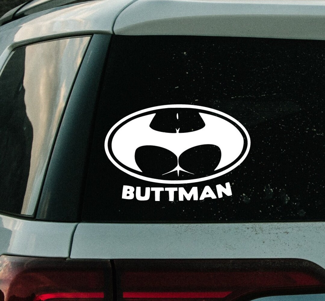 Buttman Adult Humor Car Window Decal - Etsy