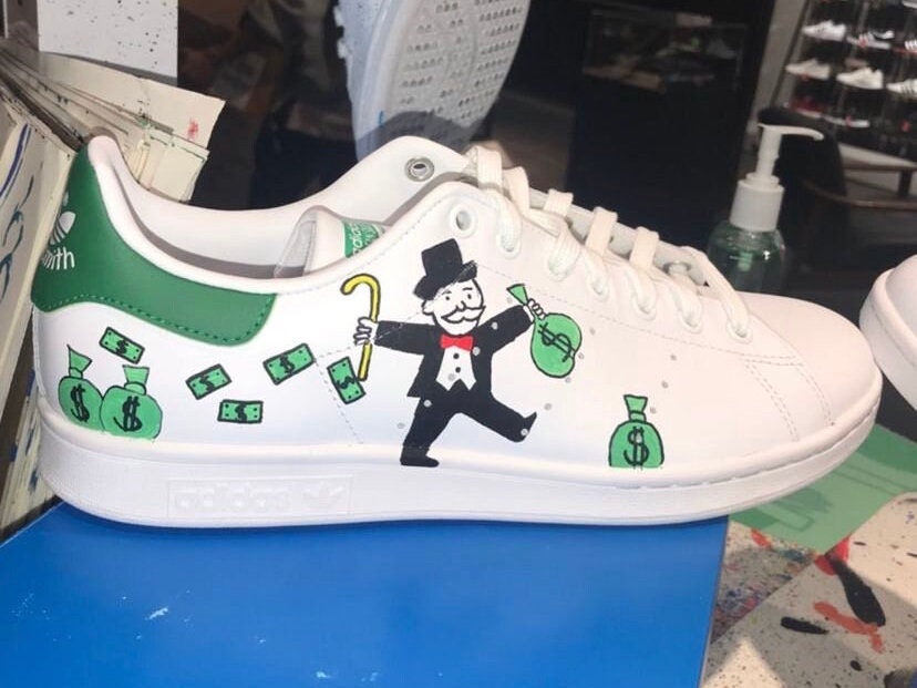 Monopoly Custom Shoes/sneakers | Custom Air Force 1’s or Adidas | Black ...