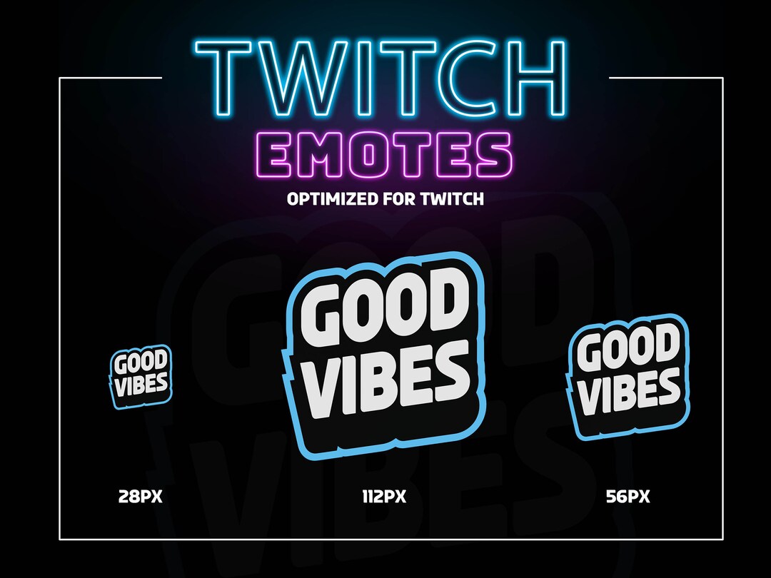 Good Vibes Chat Text Emote Twitch Discord - Etsy