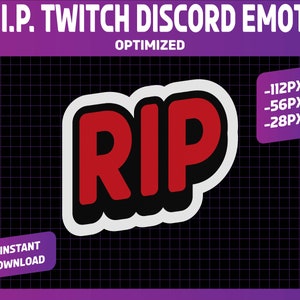 RIP Twitch Discord Chat Text Emote Rest in Peace - Etsy