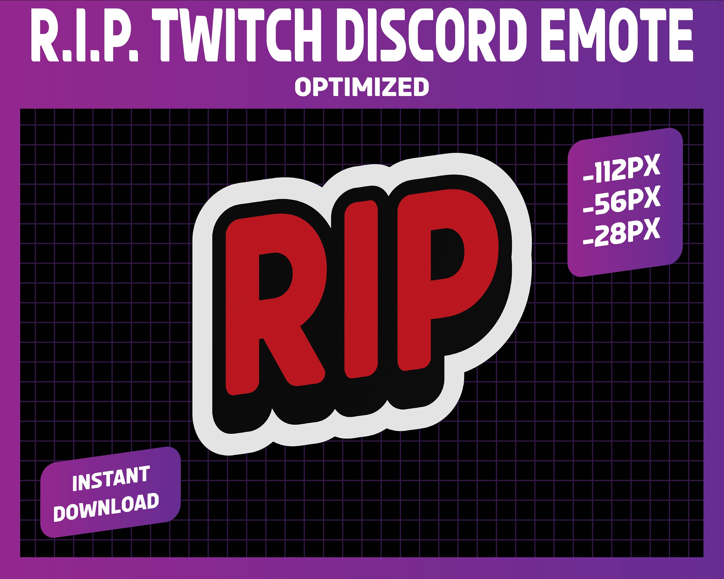 RIP Twitch Discord Chat Text Emote Rest in Peace - Etsy Israel