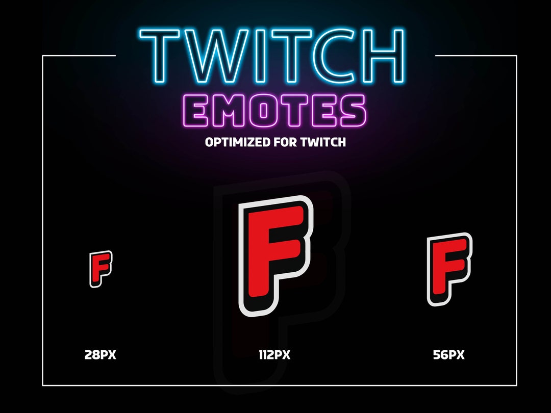 F Chat Text Emote Twitch Discord - Etsy