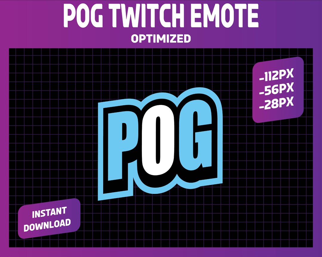 POG MEME Twitch Chat Text Emote - Etsy