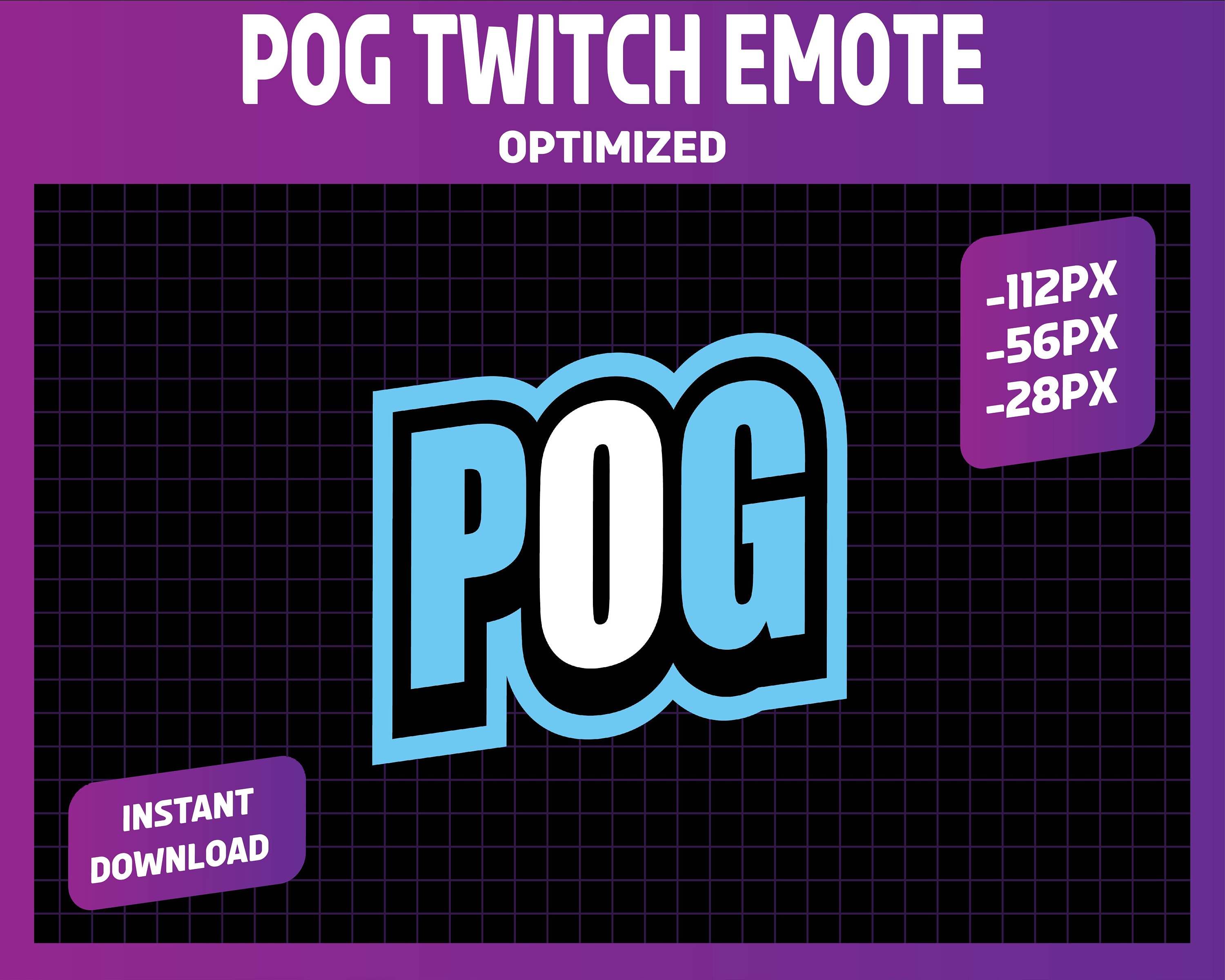 POG MEME Twitch Chat Text Emote - Etsy