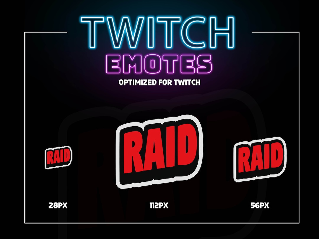 RAID Chat Text Emote Twitch Discord - Etsy