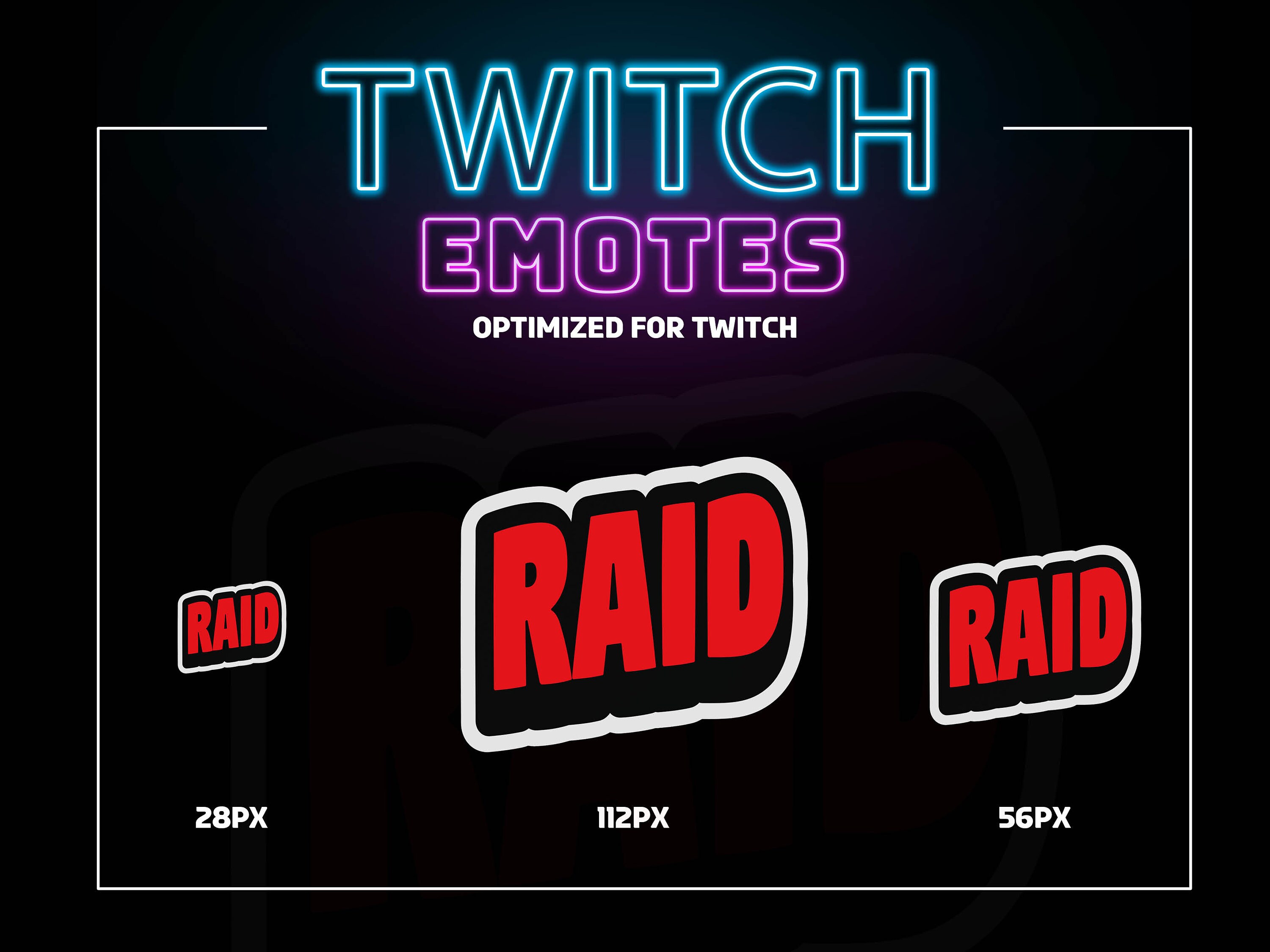 RAID Chat Text Emote Twitch Discord - Etsy