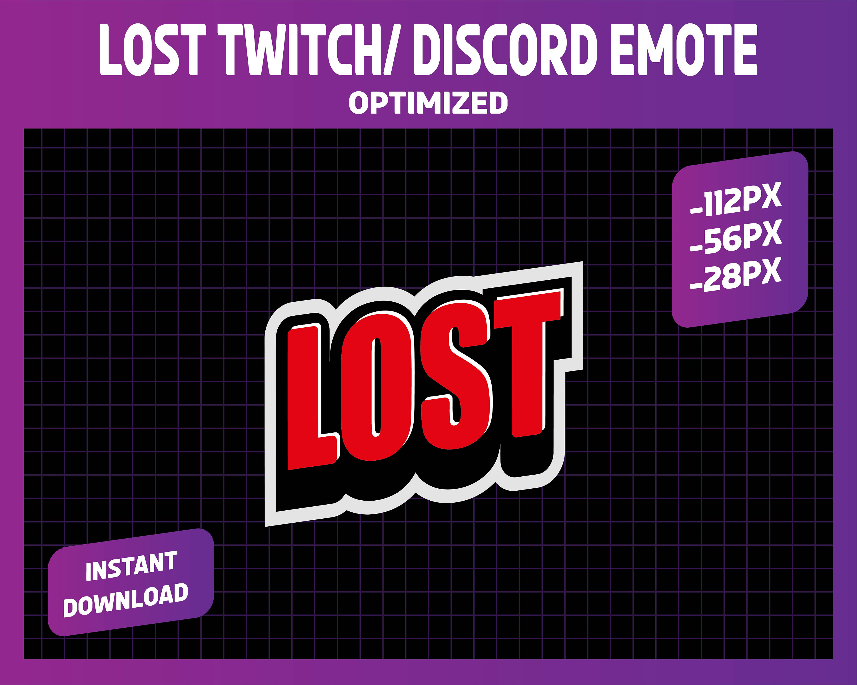 LOST Chat Text Emote Twitch Discord - Etsy