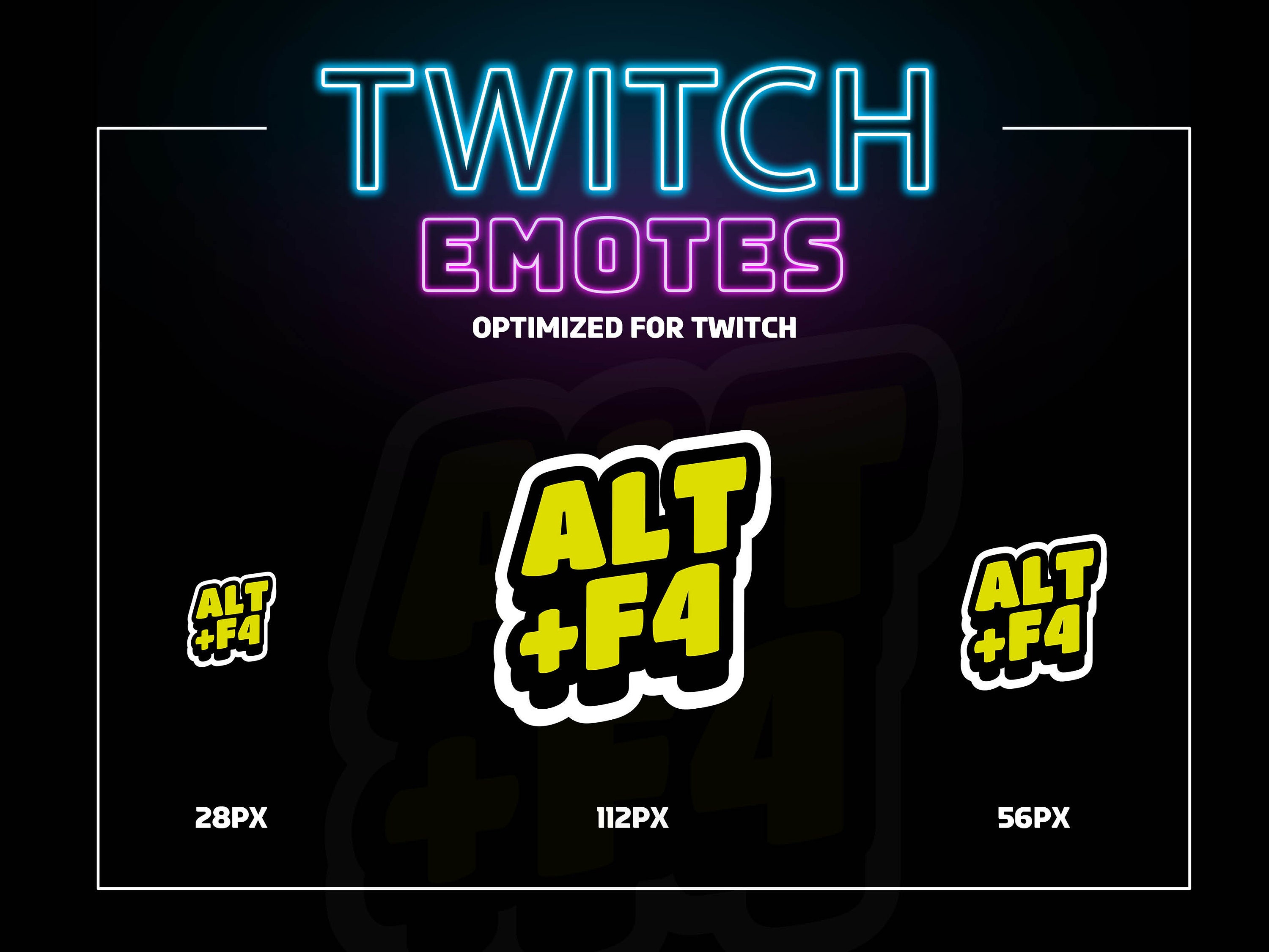 ALT+F4 Text Emote Twitch Discord Rage Ragequit - Etsy