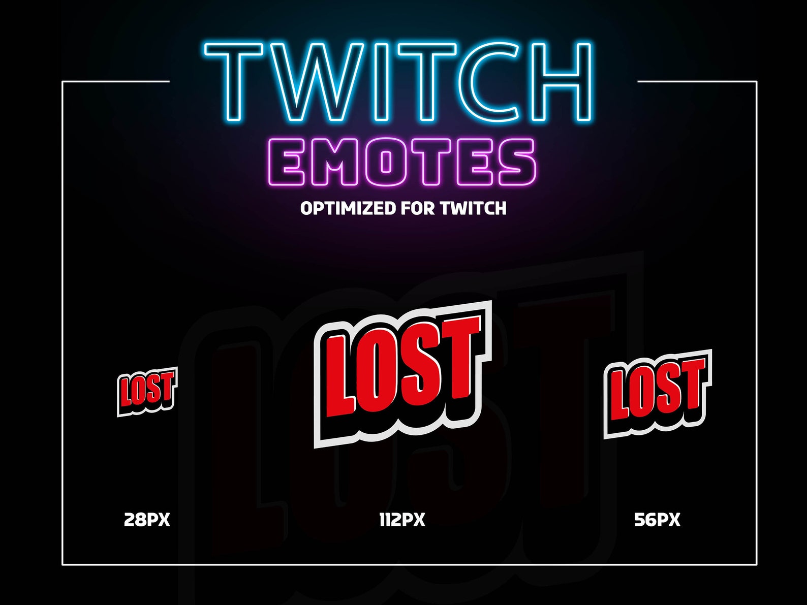 LOST Chat Text Emote Twitch Discord - Etsy