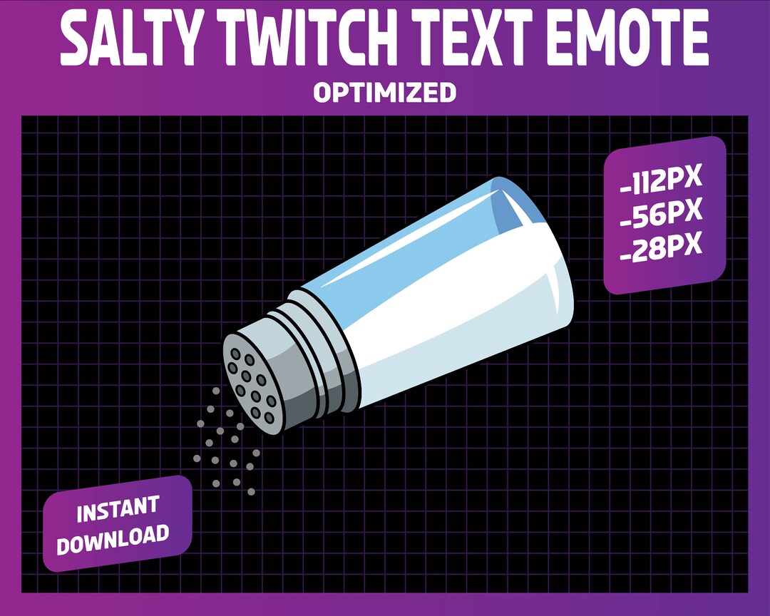 Salt Salty Twitch Chat Text Emote - Etsy