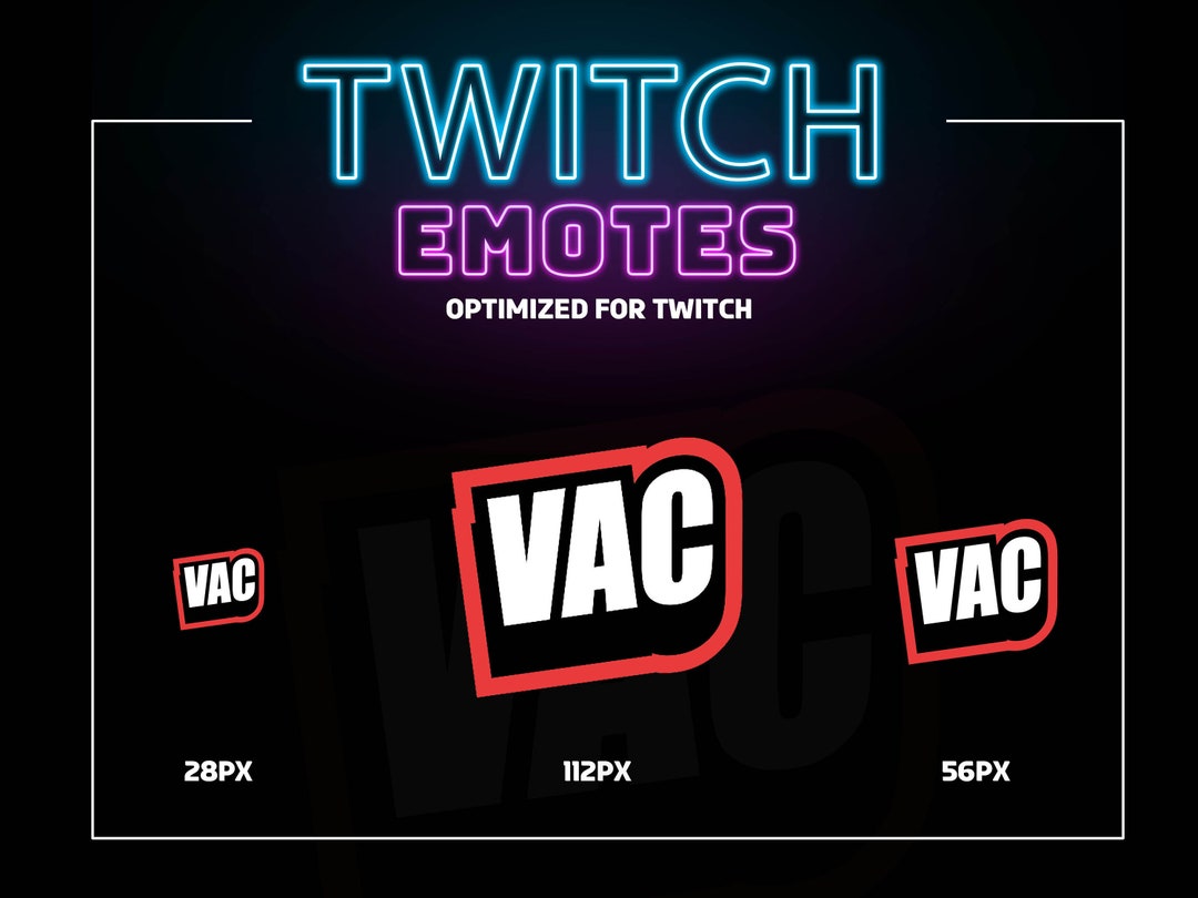 VAC Ban Twitch Chat Text Emote - Etsy