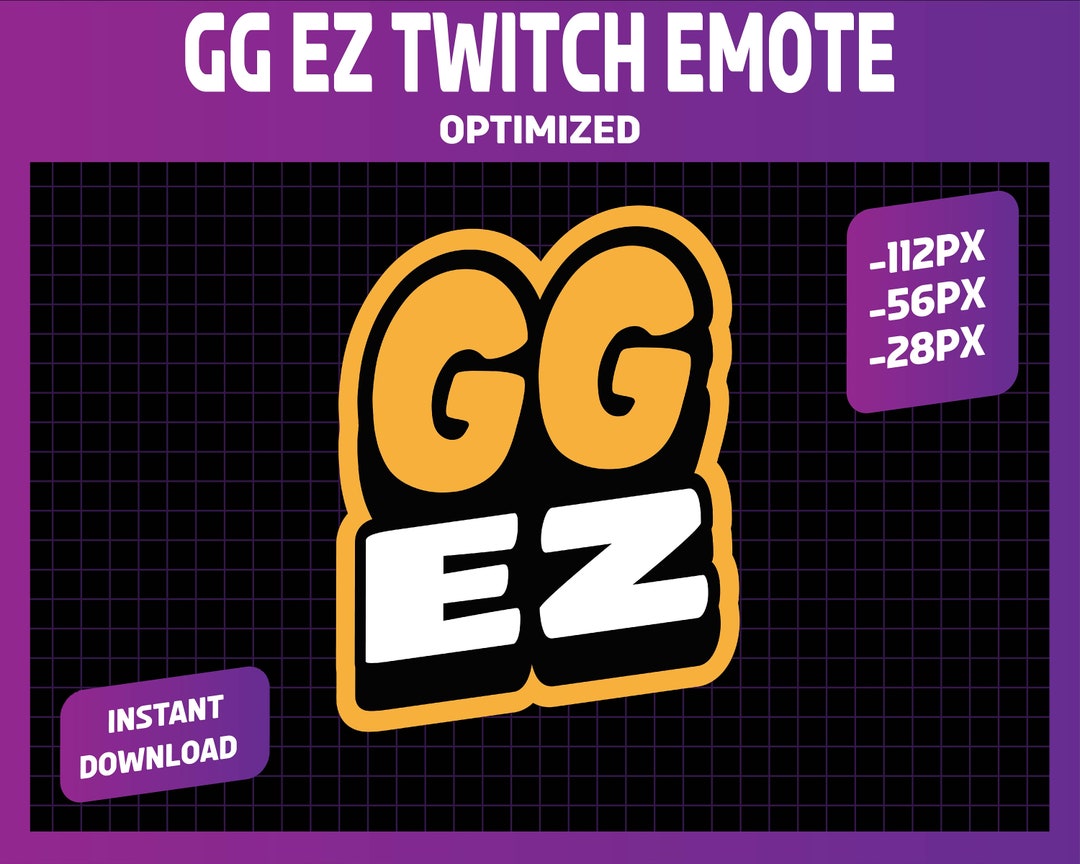 GG EZ Twitch Chat Emote (Instant Download) - Etsy