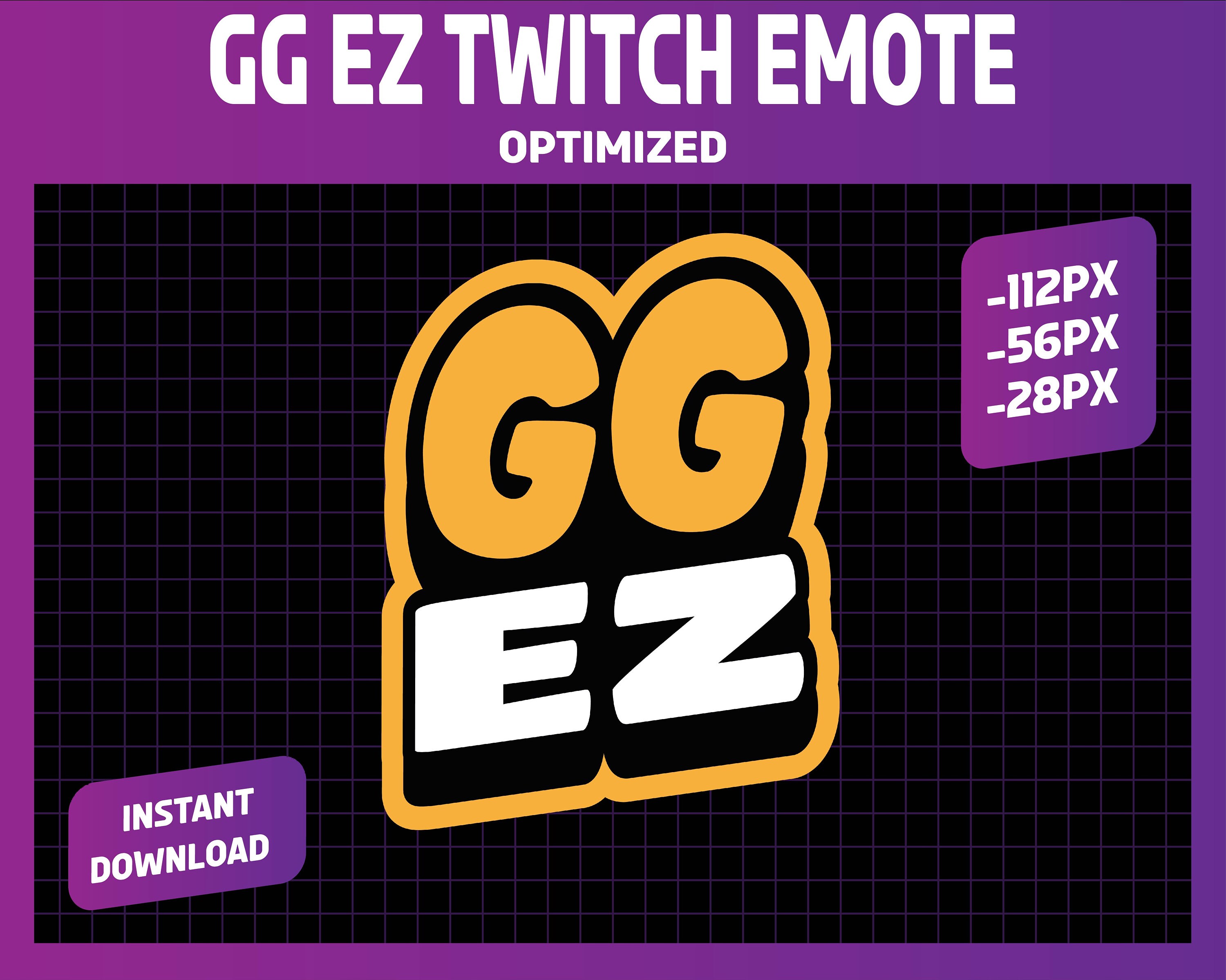 GG EZ Twitch Chat Emote (Instant Download) - Etsy