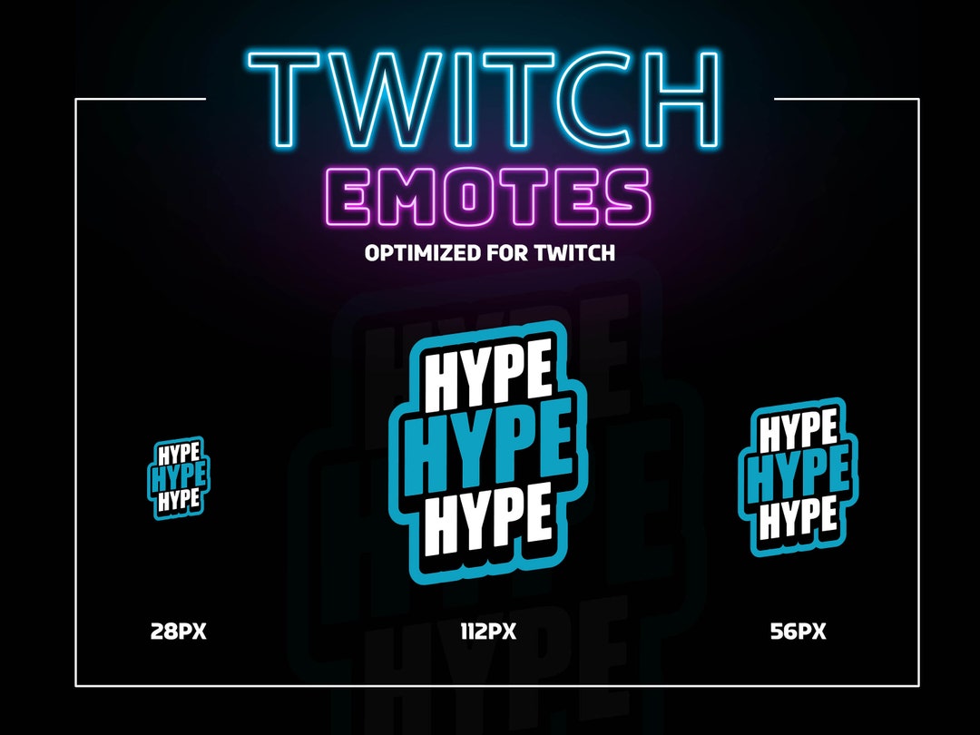 HYPE Twitch Chat Text Emote - Etsy