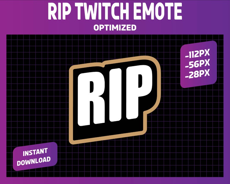RIP Twitch Chat Text Emote Meme - Etsy