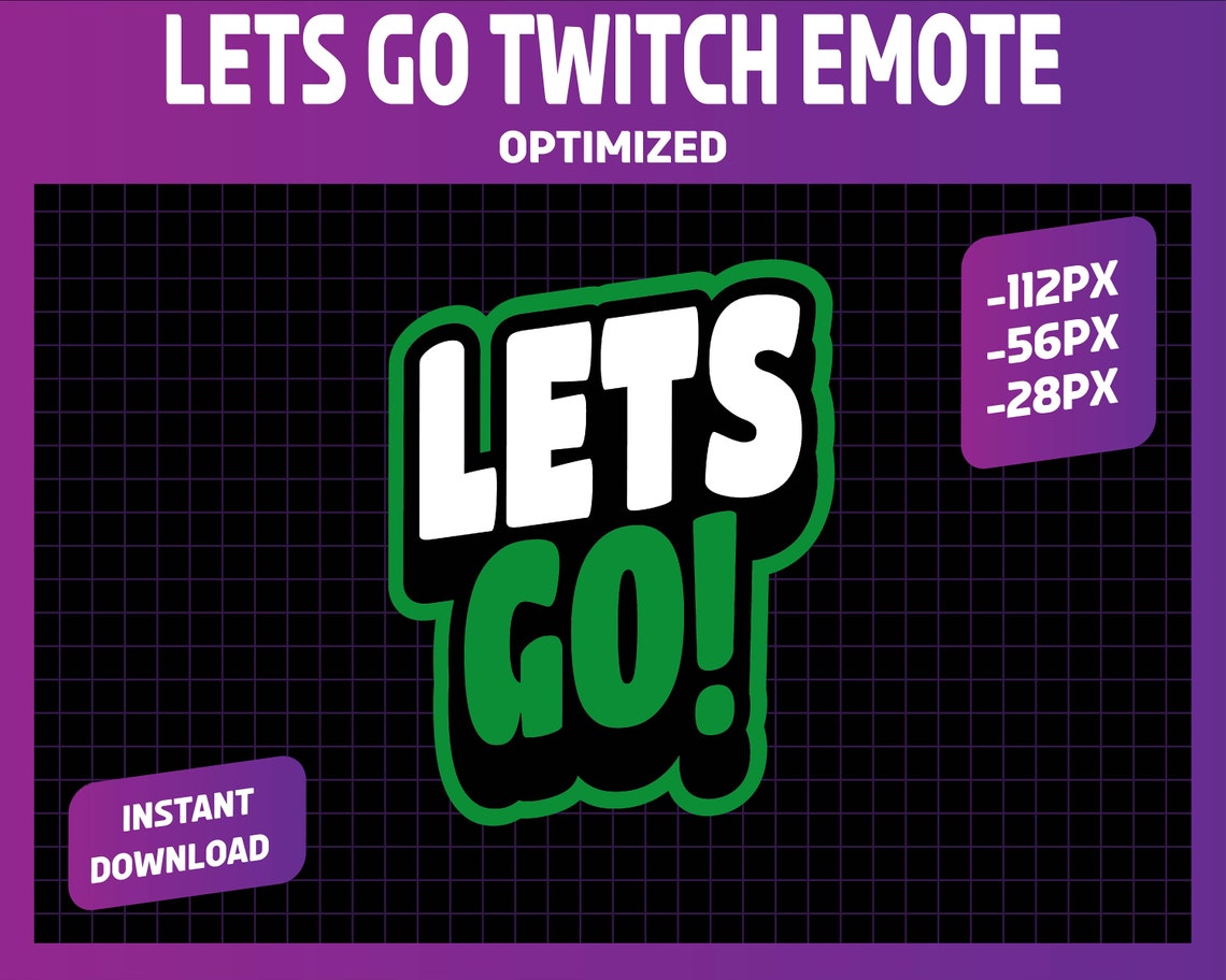 LETS GO Twitch Chat Text Emote - Etsy