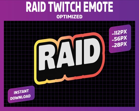 RAID Chat Text Emote Twitch Discord | Etsy