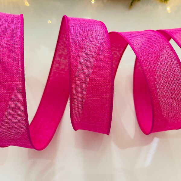 Pink Wired Ribbon - Etsy