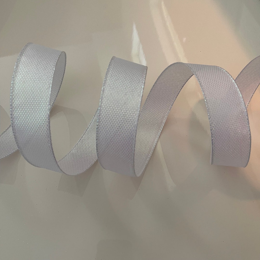 1.5” White Iridescent Wired Ribbon - Sold by the Yard - Etsy
