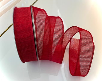 Sheer White Wired Ribbon - Etsy