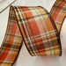 2.5 Fall Plaid Wired Ribbon: Orange, Brown, Beige, Green 737 - Etsy