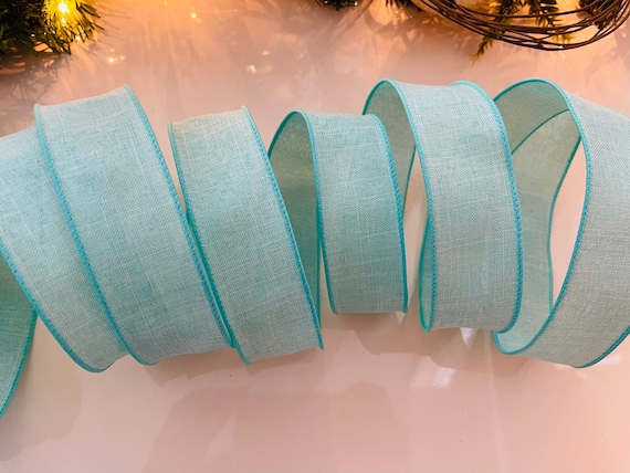 1.5 Aqua Wired Ribbon - Etsy