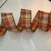 2.5 Fall Plaid Wired Ribbon: Orange, Brown, Beige, Green 737 - Etsy