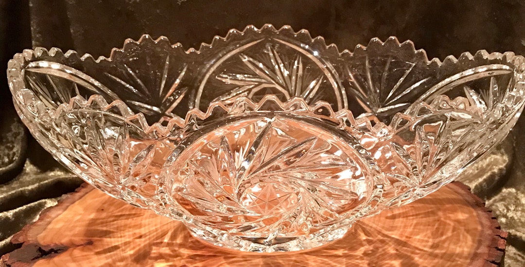 Gorgeous Cut Glass Vintage Dish - Etsy