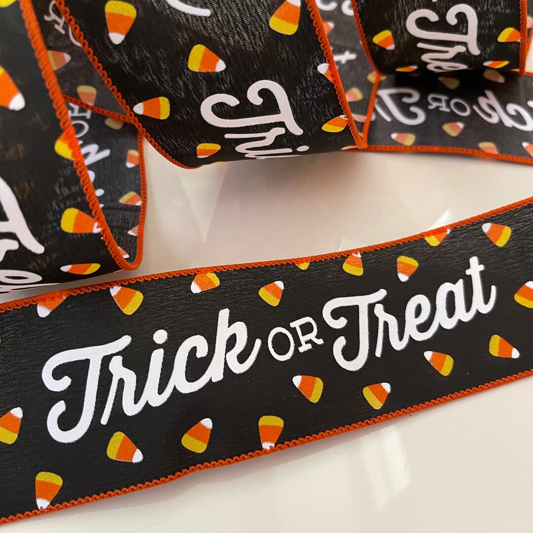 2.5” Candy Corn Halloween Wired Ribbon #759 - Sold by the Yard - Etsy