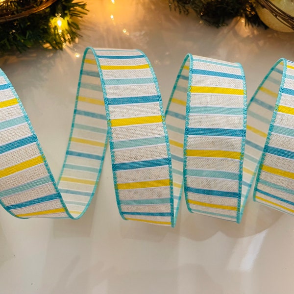 Blue Striped Ribbon - Etsy