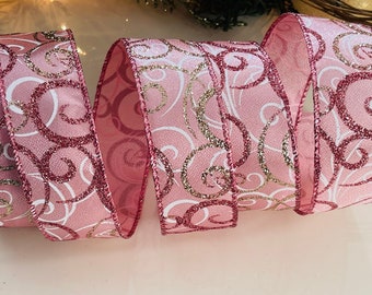 Pink Wired Ribbon | Etsy