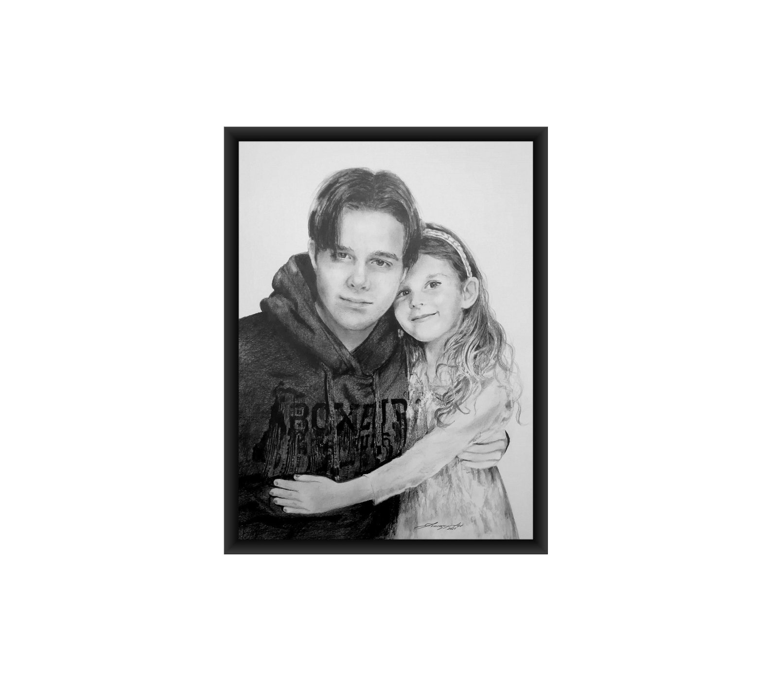 Custom Pencil Portraits, Hand Drawn Portraits, Drawing From Photo ...