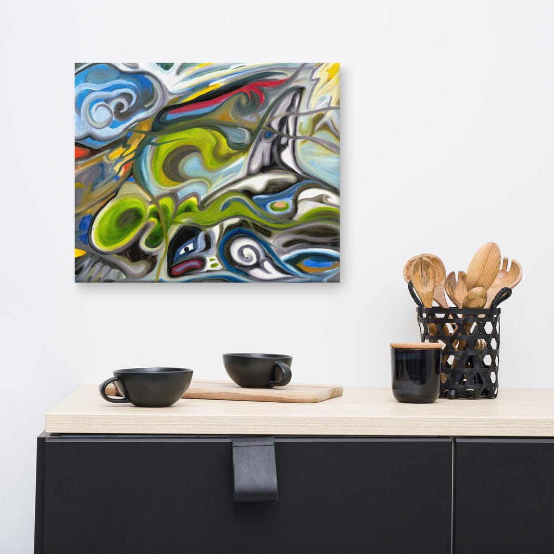 Canvas Orca Print Orca Abstract Art Print, Orca Art ,, Killer Whale ...