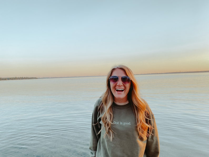 God is Good. Crew Military Green - Etsy