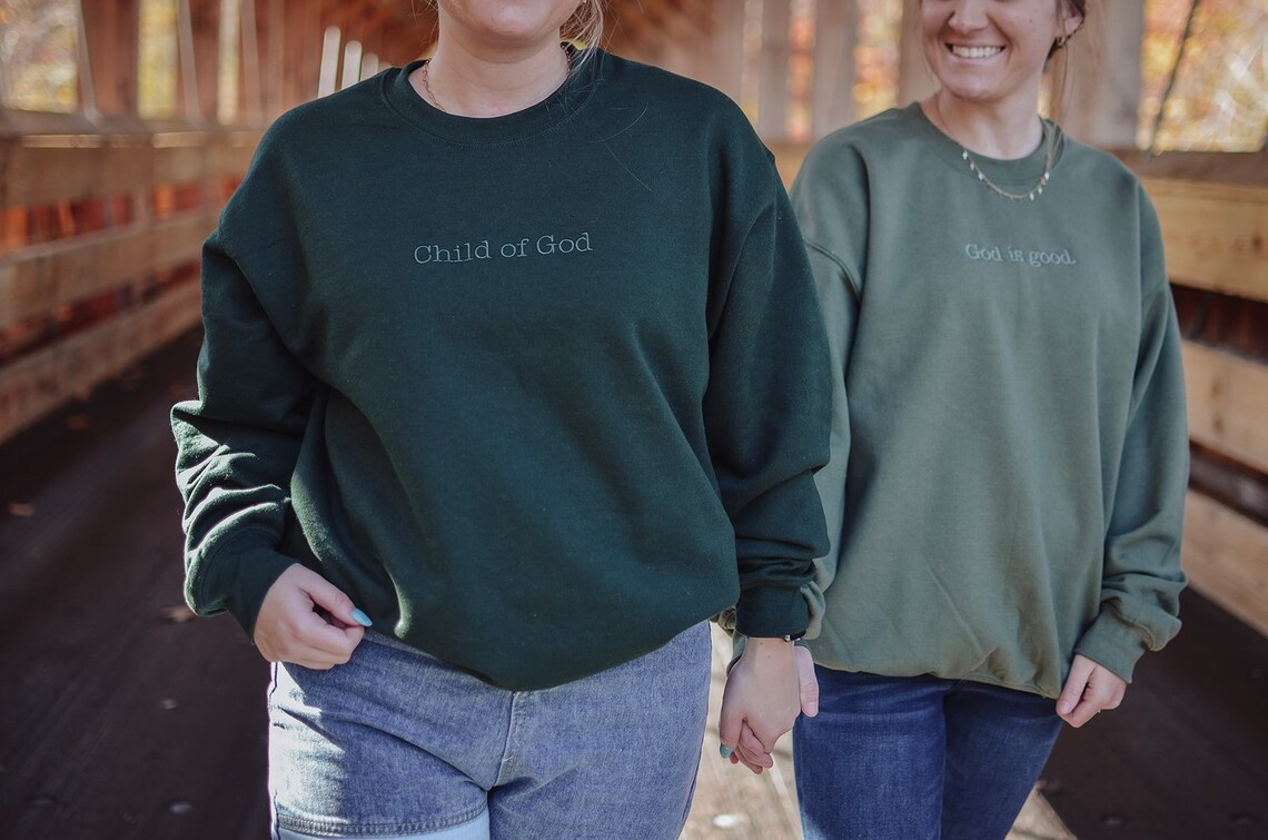 Child of God Crew Forest Green - Etsy
