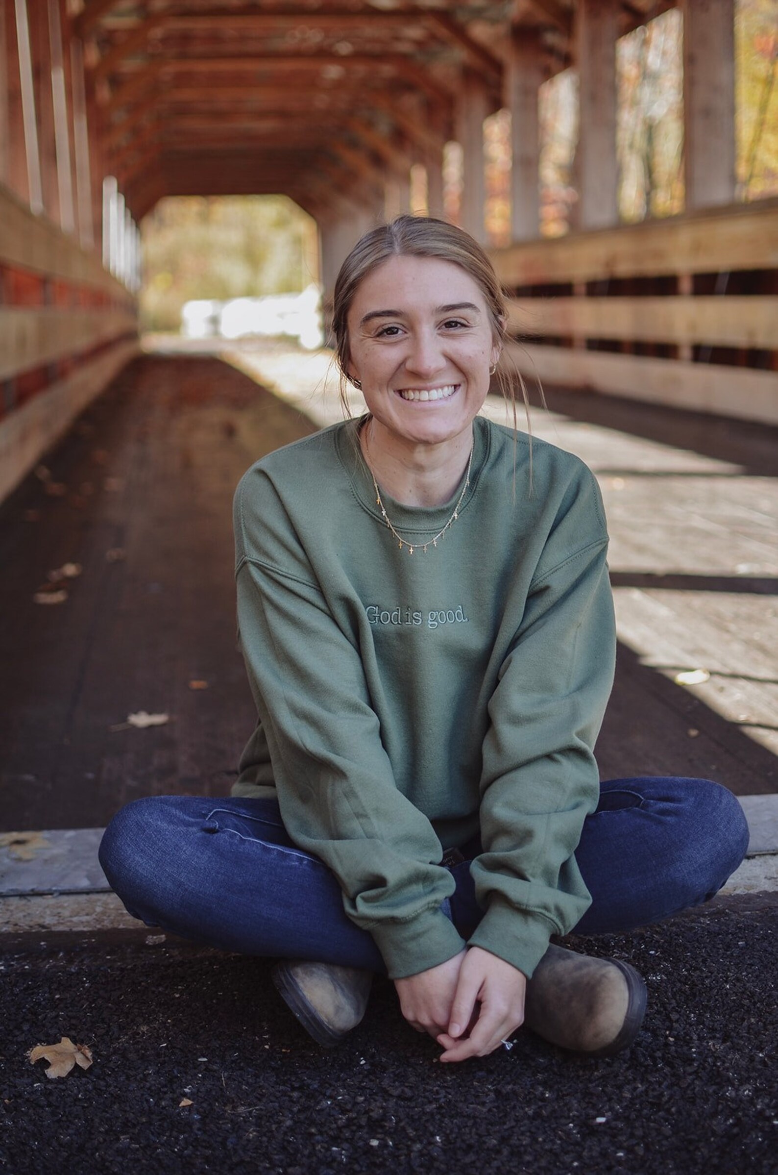 God is Good. Crew Military Green - Etsy