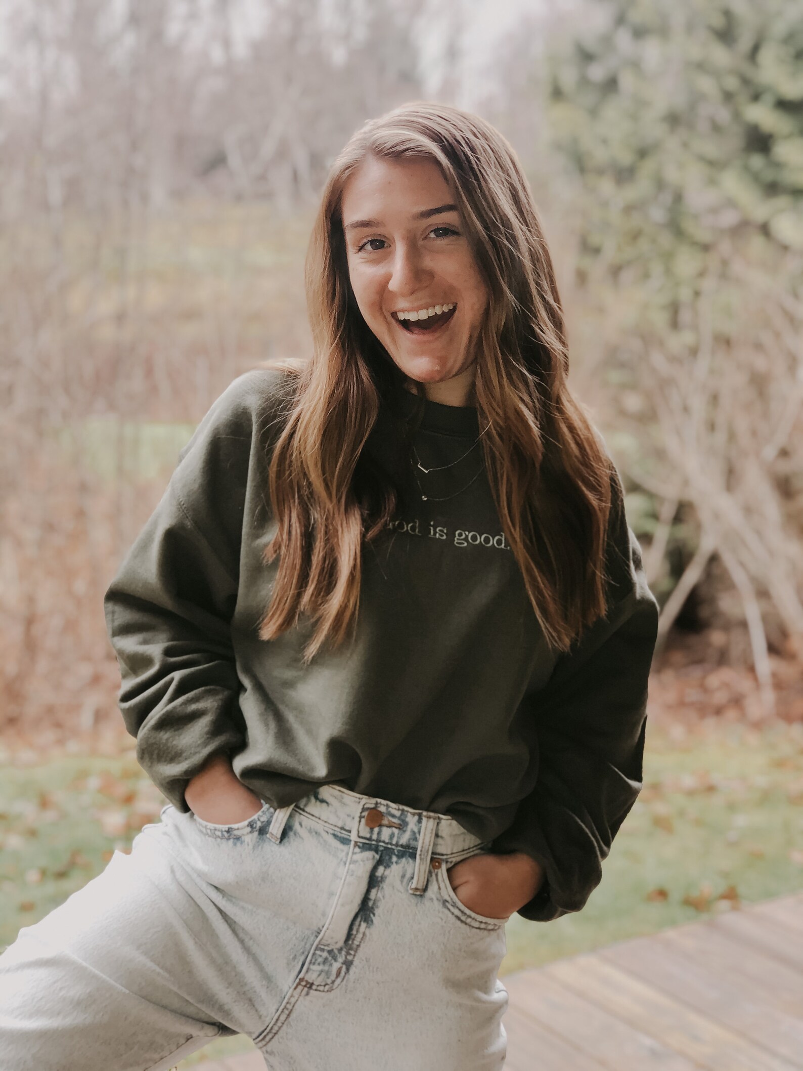 God is Good. Crew Military Green - Etsy