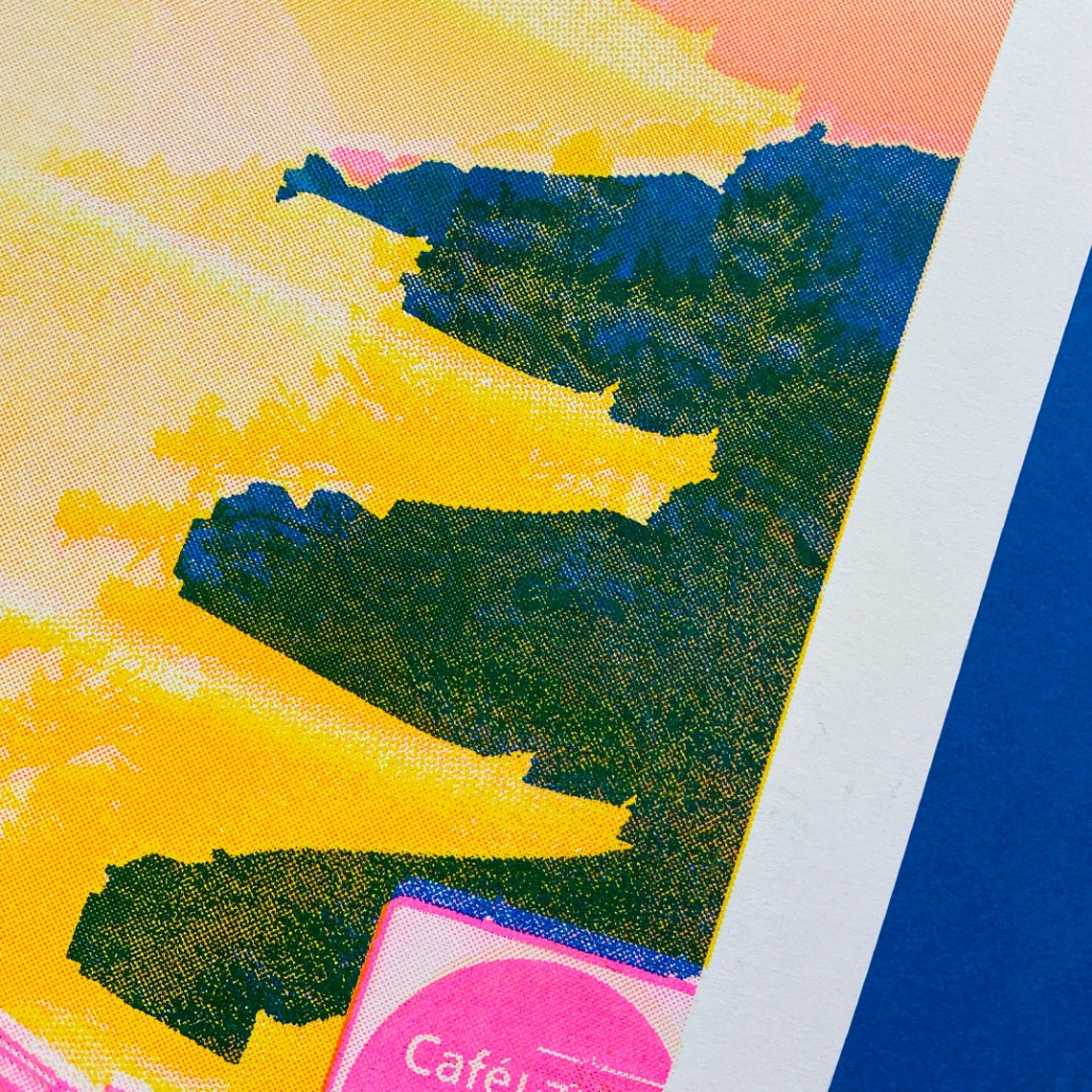 A3 Risograph Print of a Japanese Collage Landscape 2.0 - Etsy