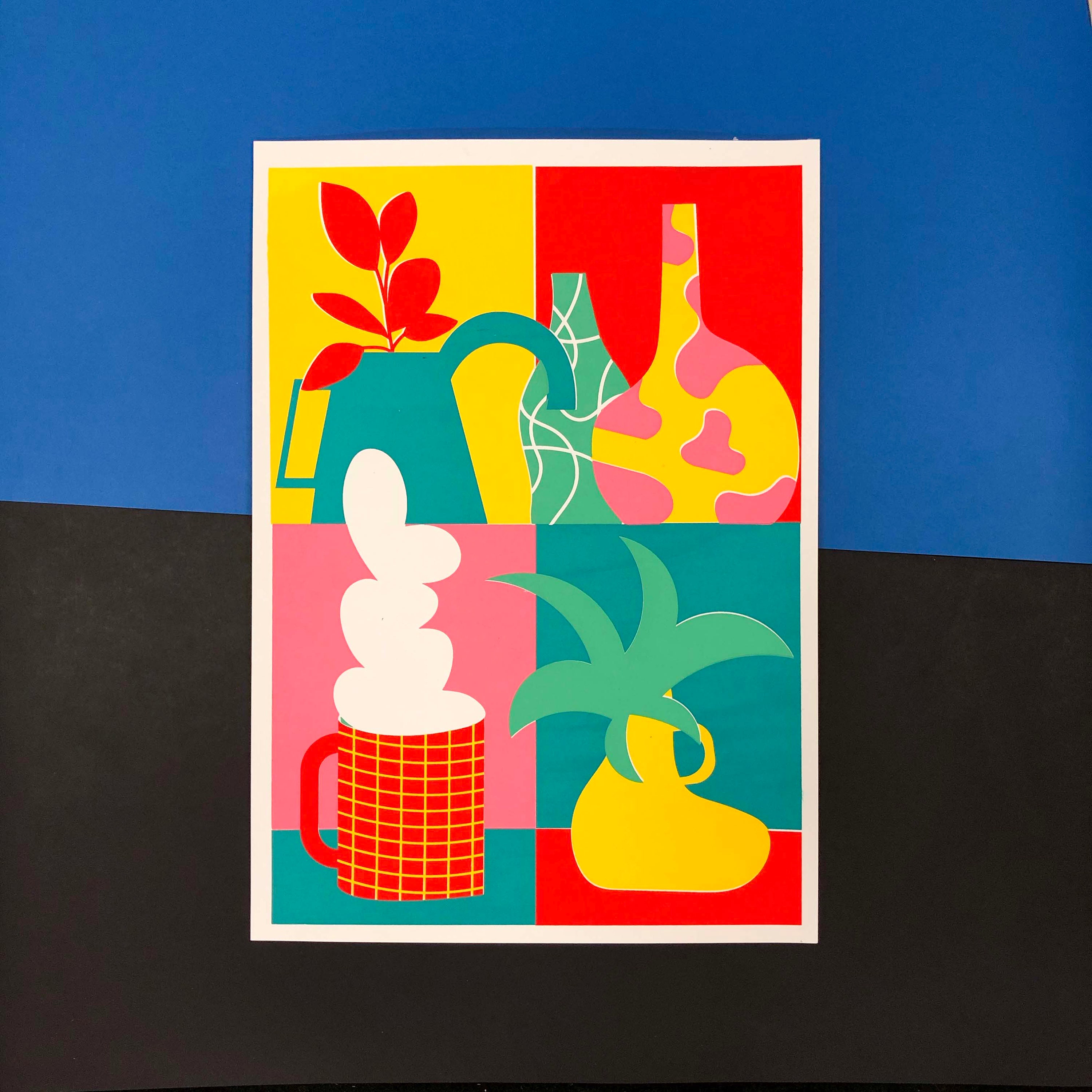 5 Layer Screen Print of Some Objects in the Livingroom - Etsy