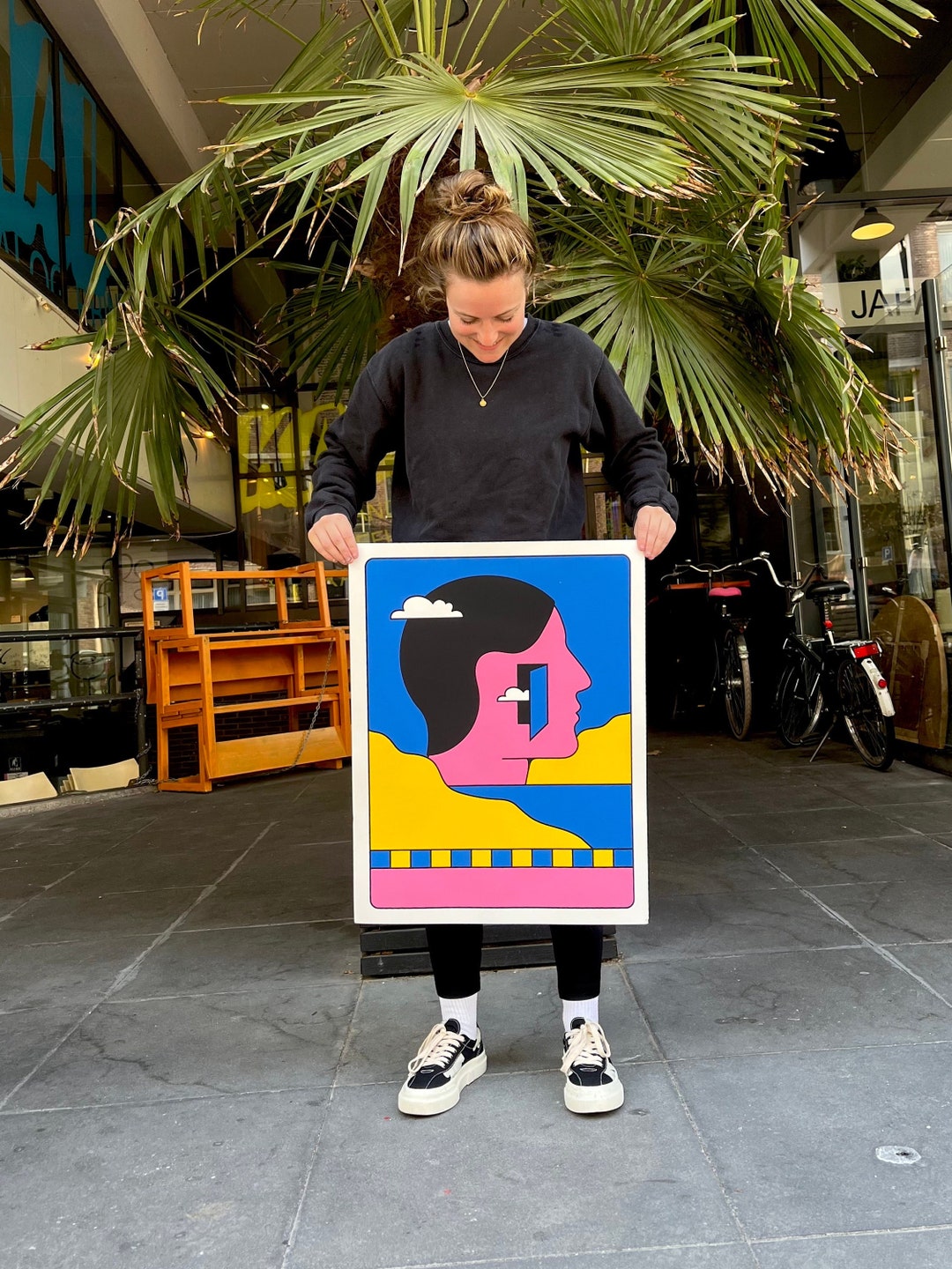 4 Color Hand Pulled Detailed Screenprint of a - Etsy