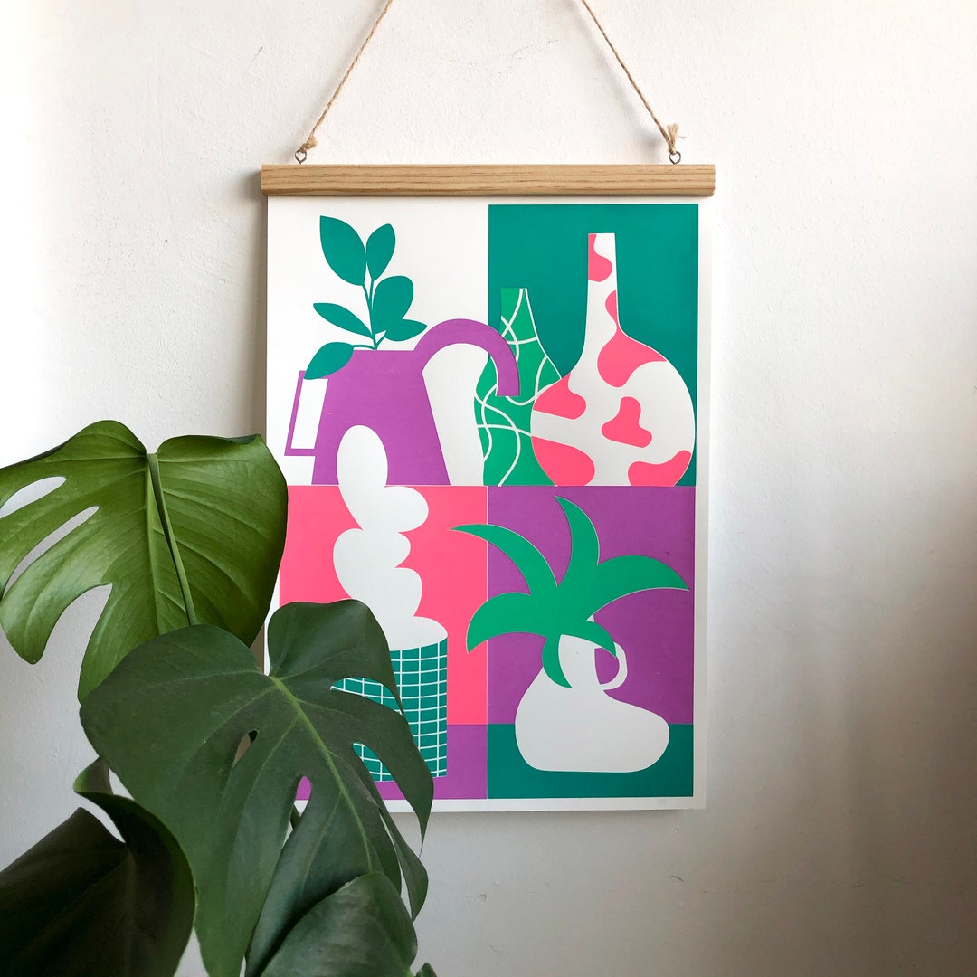 5 Layer Screenprint of Some Objects in the Living Room - Etsy