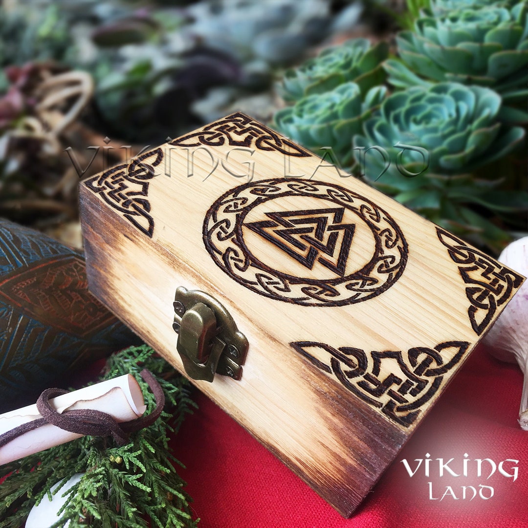 Viking Jewelry Box Viking Box for Runes and Amulets Wooden - Etsy UK