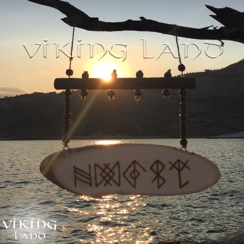 Viking Home Protection Amulet Norse Runes Wall Plaque | Etsy